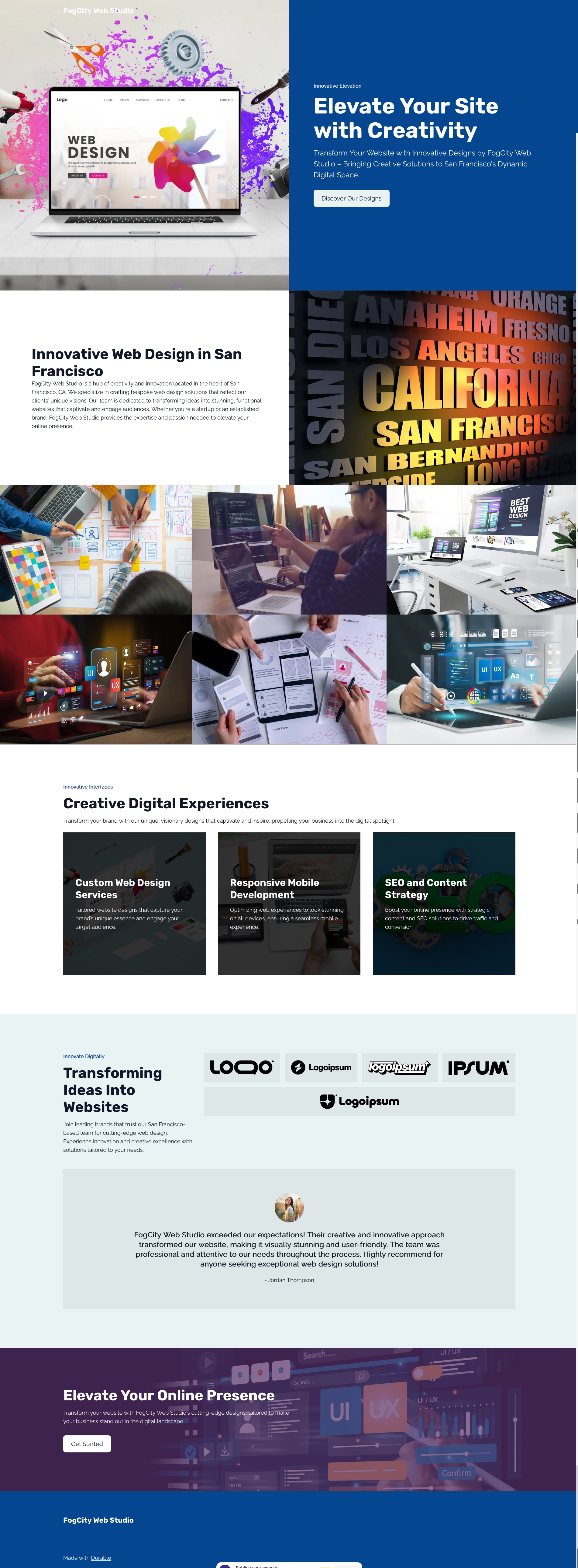 Web Design Website Template (use for free!)